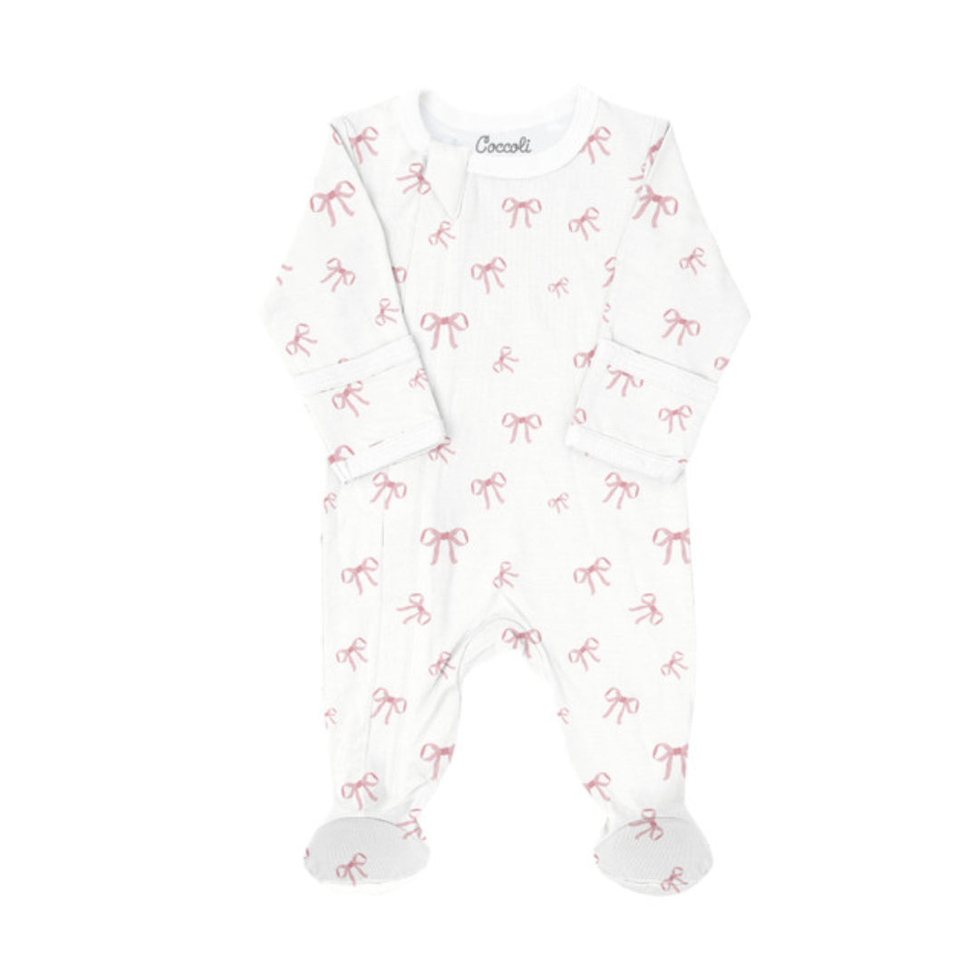 Coccoli Modal Zipper Pink Bows – hip-kid